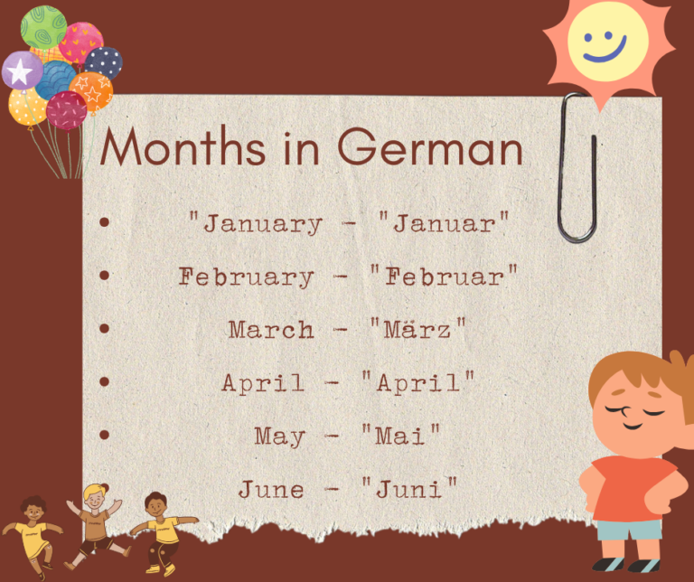 How to Say Months in German – Auriv Learning