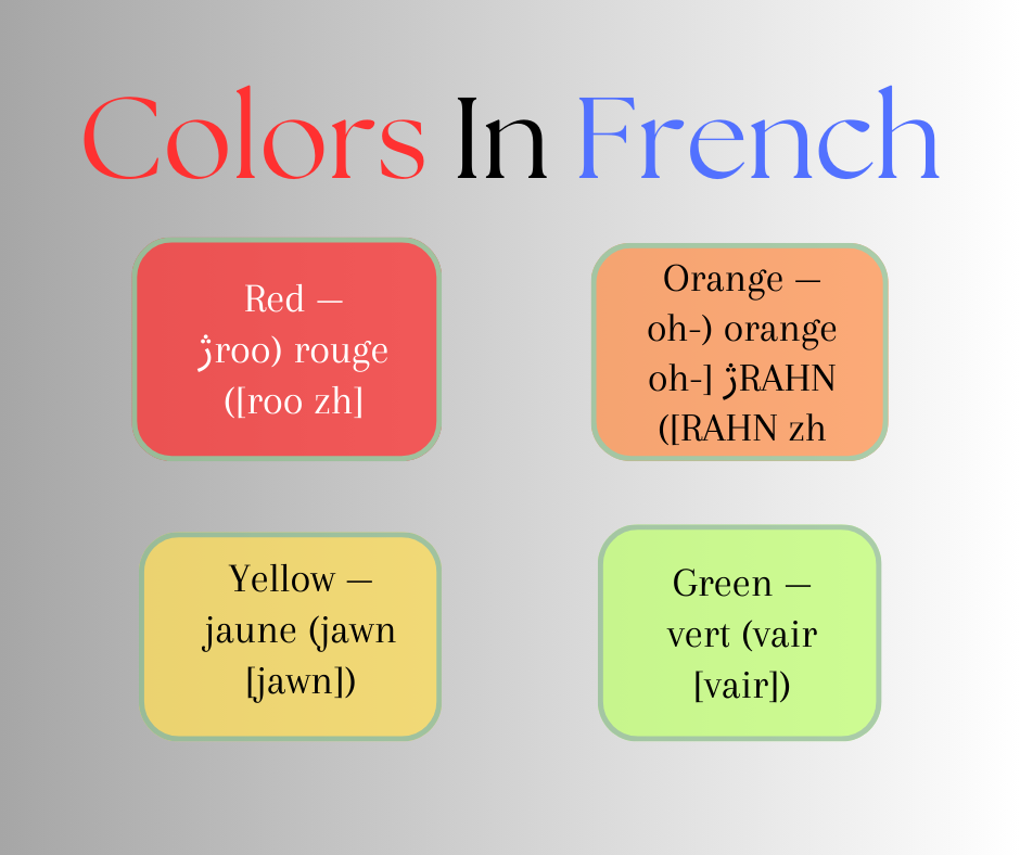 Colors in French: Pronunciation Tips and Common Mistakes to Avoid ...